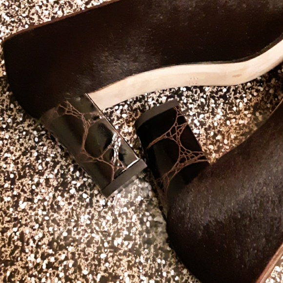 Pancaldi | Shoes | Pancaldi Calfhair Patent Heels Nwot | Poshmark